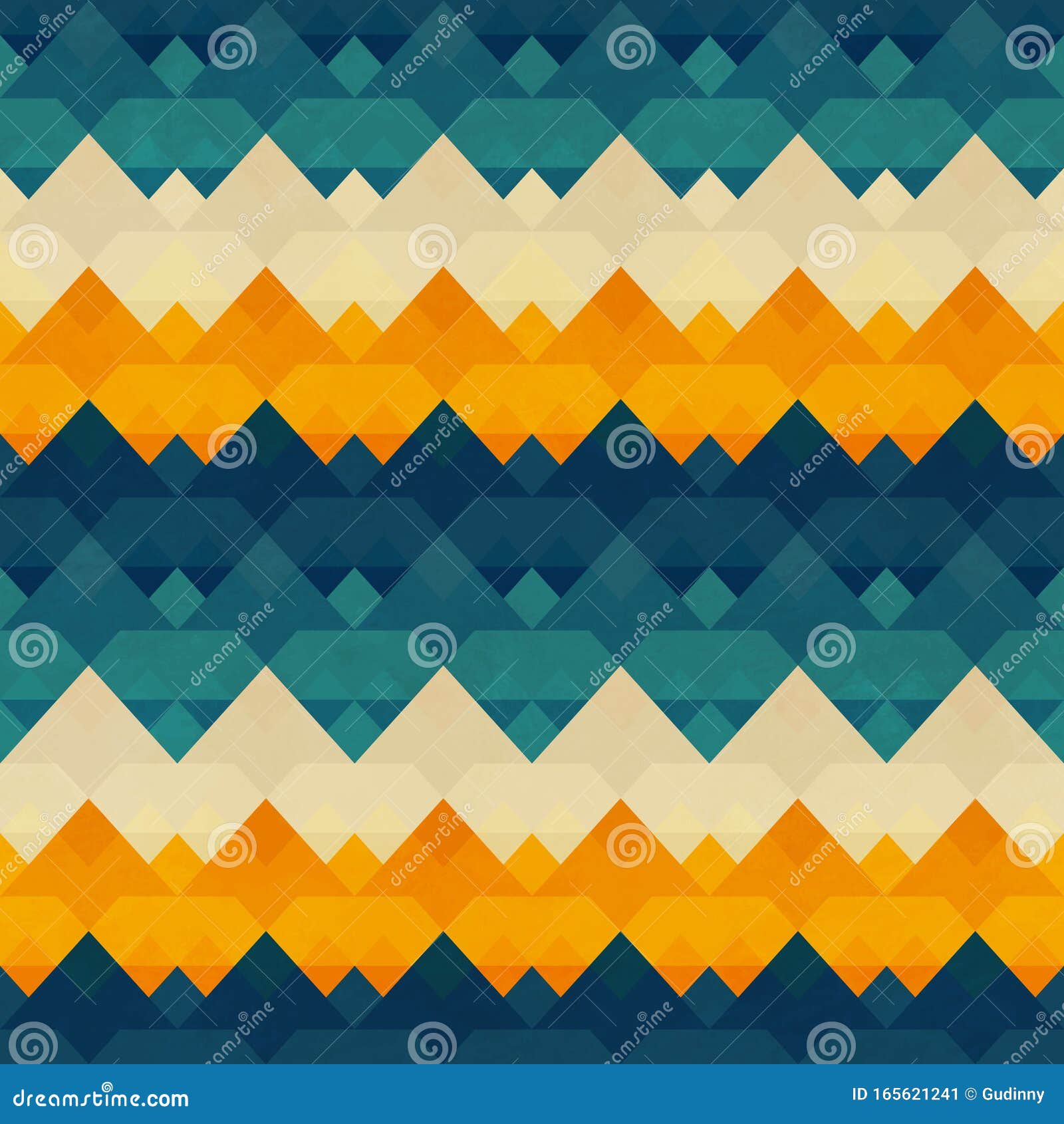 Retro Triangle Seamless Texture Vector Illustration | CartoonDealer.com ...