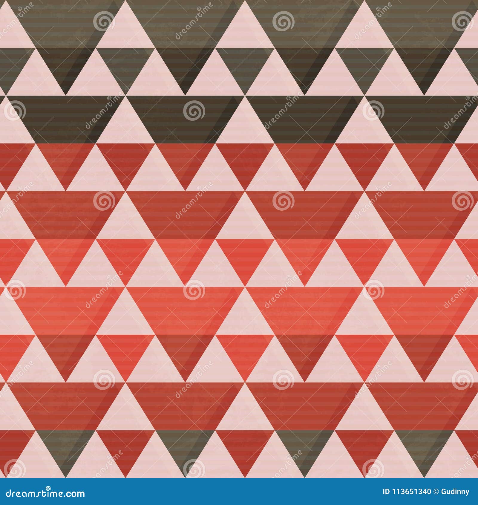 Retro Triangle Seamless Pattern Stock Vector - Illustration of cloth ...