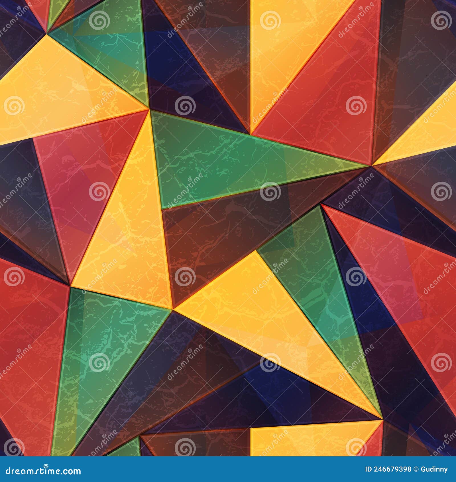 Retro Triangle Seamless Texture with Stone Effect Stock Vector ...