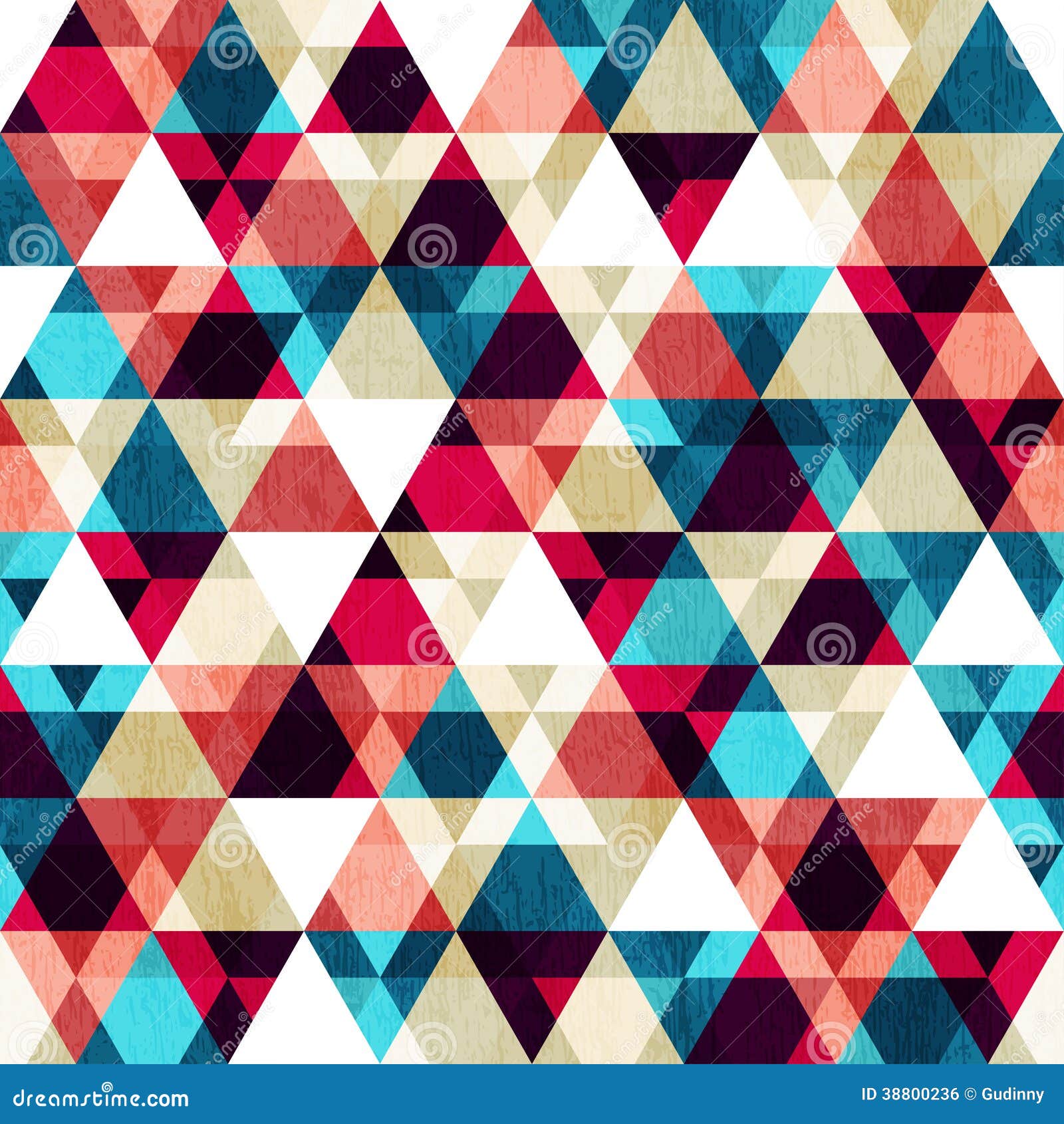 Retro Triangle Seamless Texture Vector Illustration | CartoonDealer.com ...