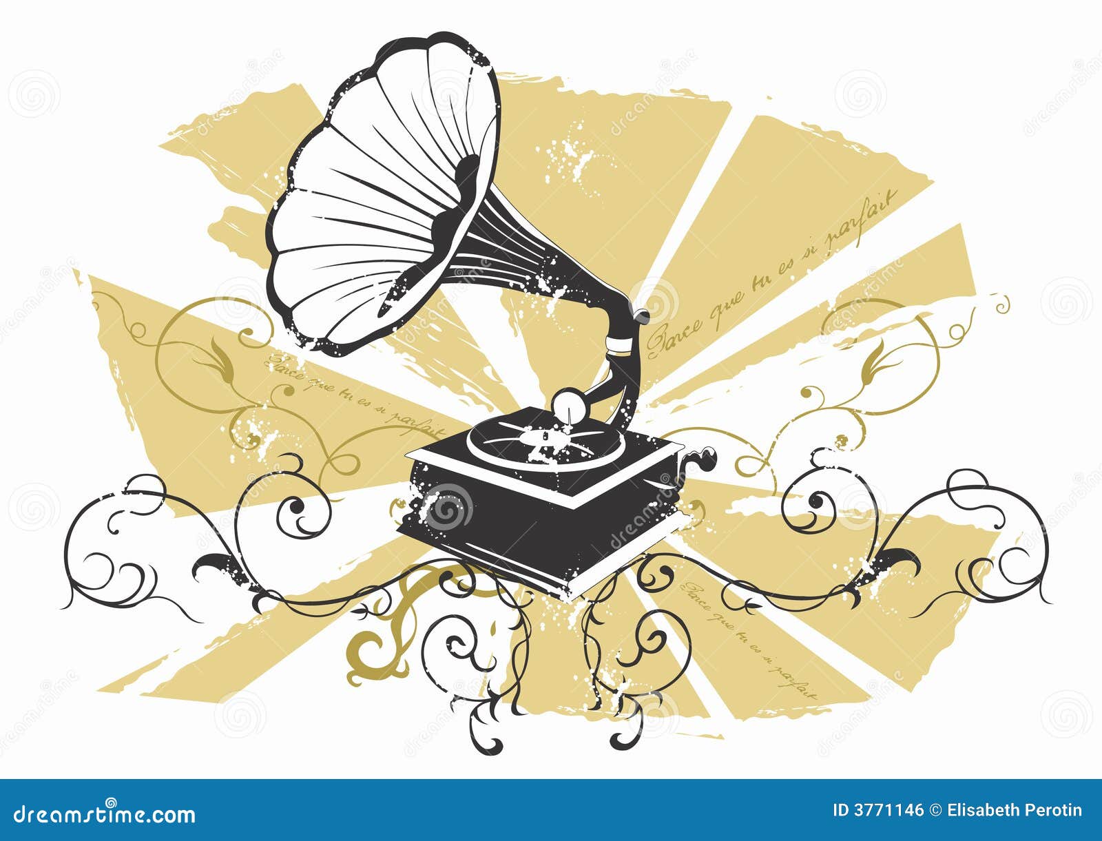 Retro turntable stock vector. Illustration of turntable - 3771146