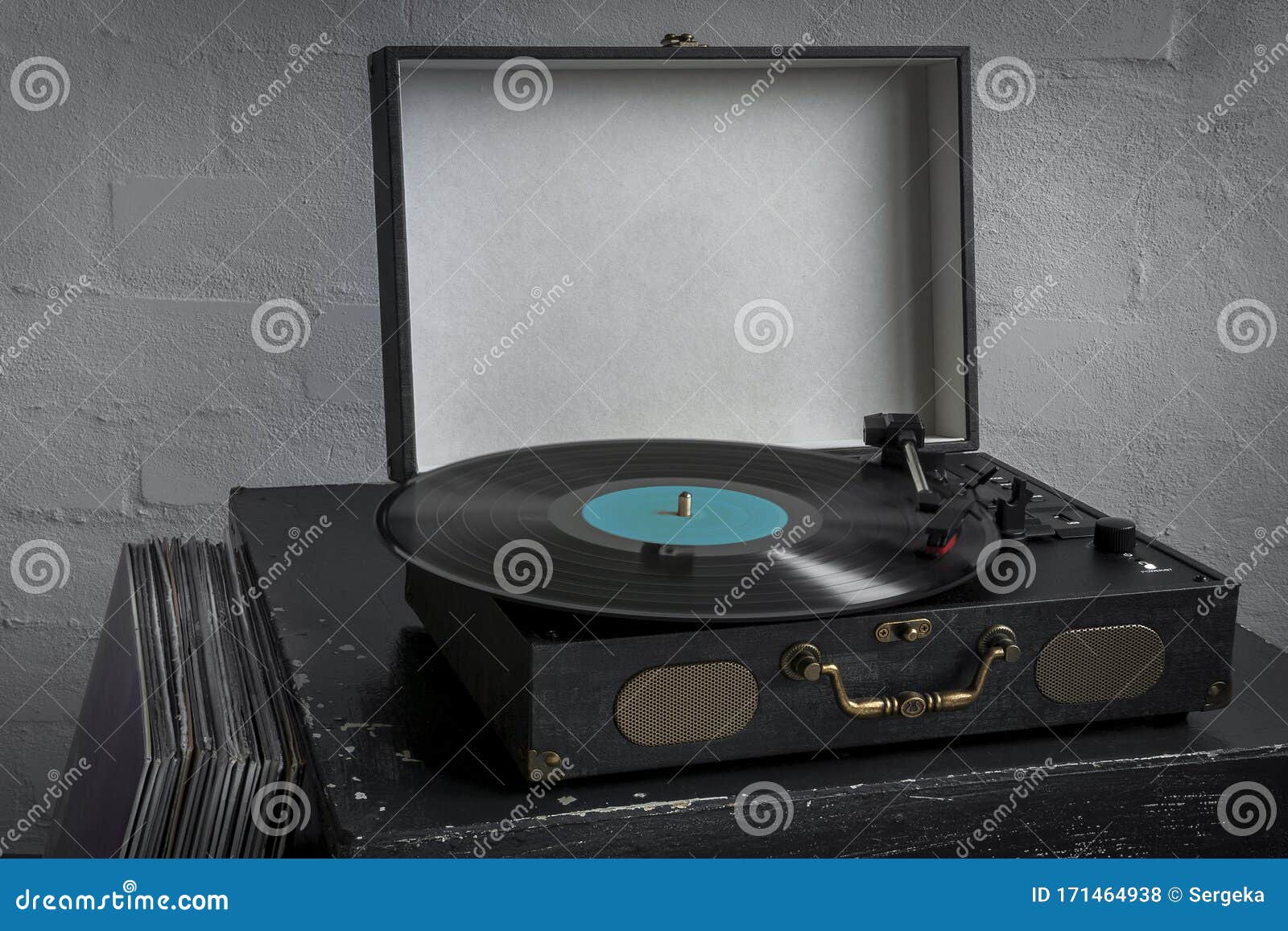 Retro turntable stock photo. Image of sixties, retro - 171464938