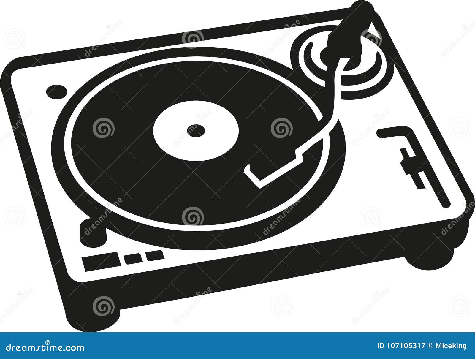 Retro turntable vector stock vector. Illustration of party - 107105317