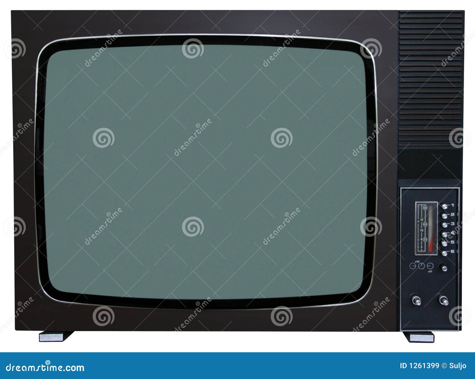 Retro TV stock image. Image of background, receiver, early - 1261399