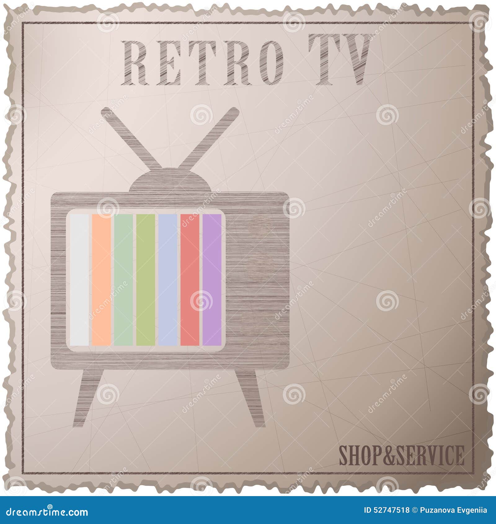 Retro tv stock vector. Illustration of movie, optical - 52747518