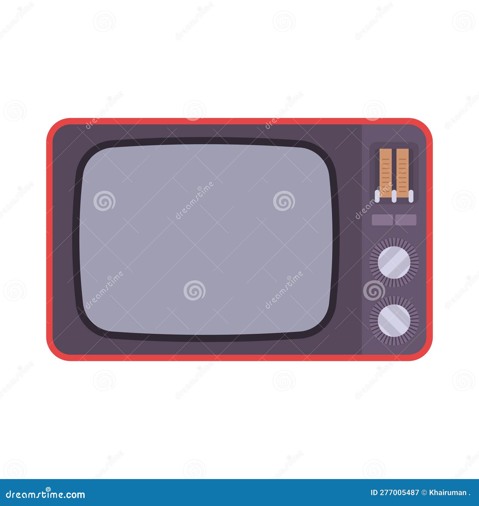 Retro TV Flat Illustration. Clean Icon Design Element on Isolated White ...
