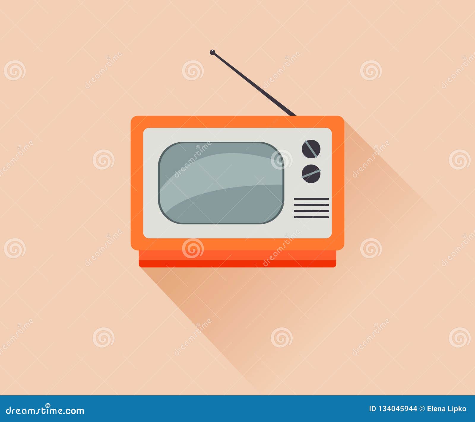 Retro TV Icon . Flat Illustration. Stock Vector - Illustration of icon ... Retro TV Icon . Flat Illustration. Stock Vector - Illustration of icon ...