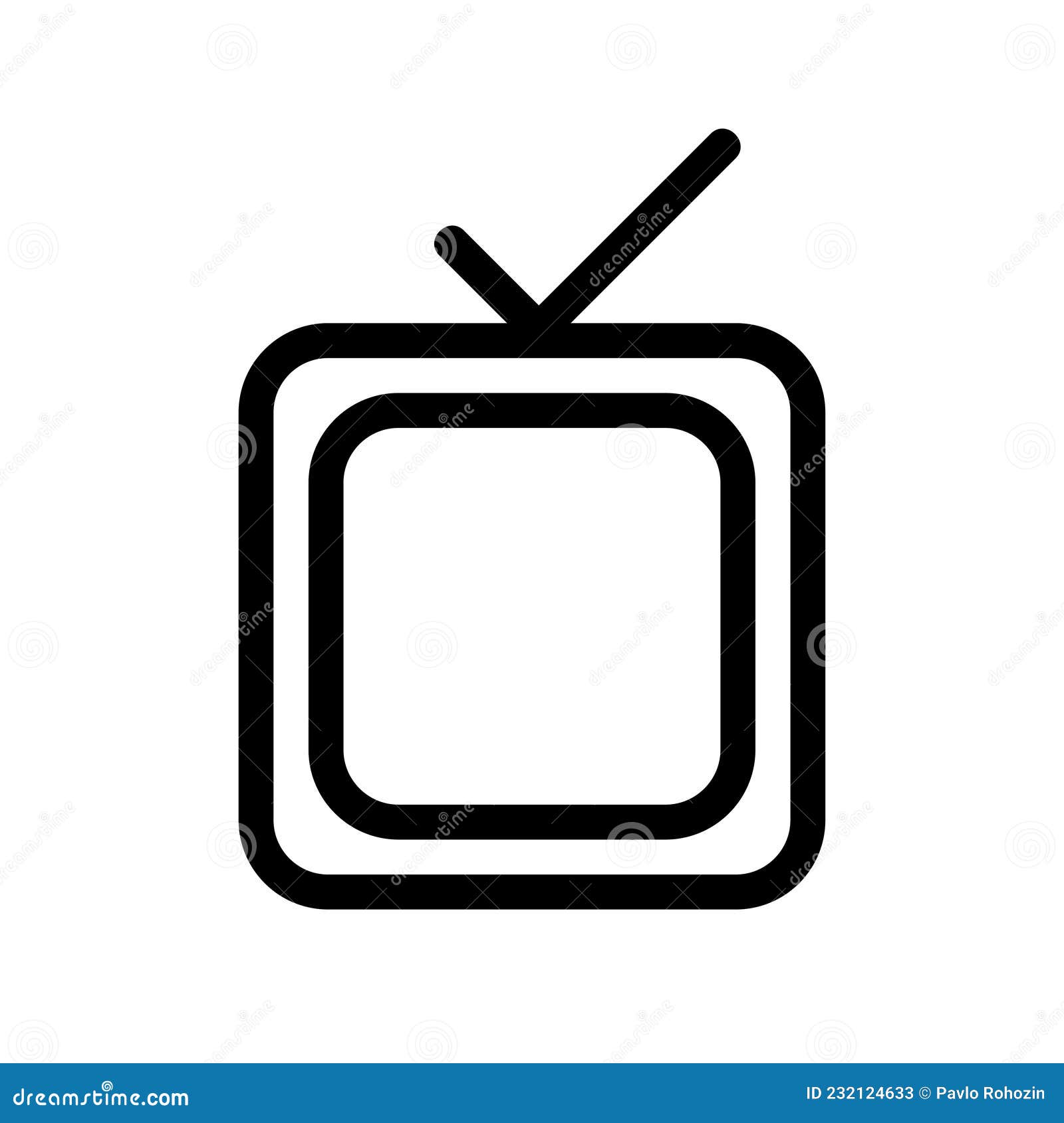 Retro Tv Icon in Flat. Simple Vector Illustration. Television Simbol ...