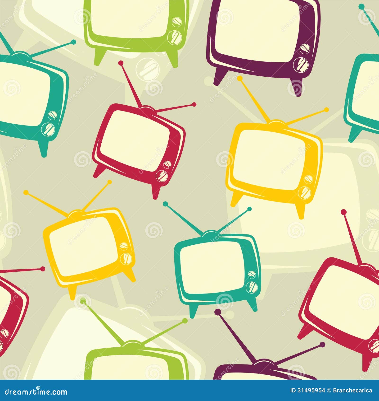 Retro tv icon pattern stock vector. Illustration of movie - 31495954