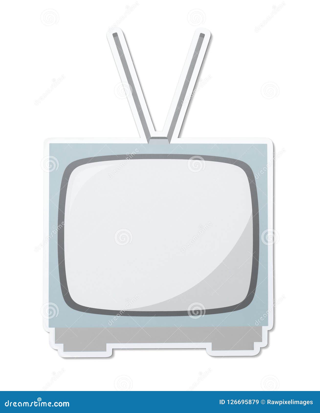 Retro TV illustration icon stock illustration. Illustration of screen ...