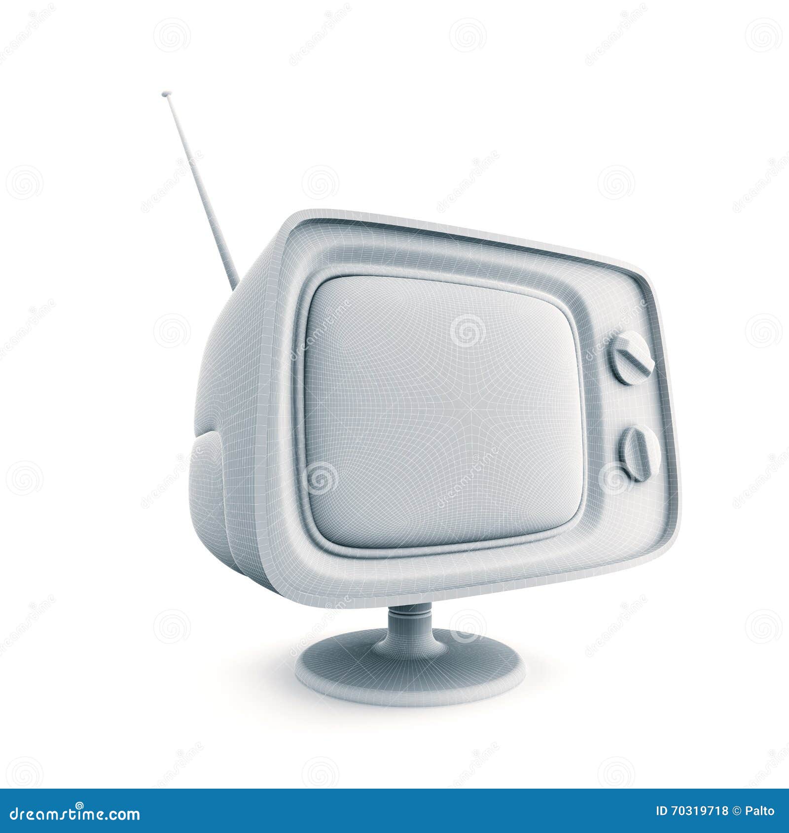 Retro Tv. Schematic view stock illustration. Illustration of schematic ...