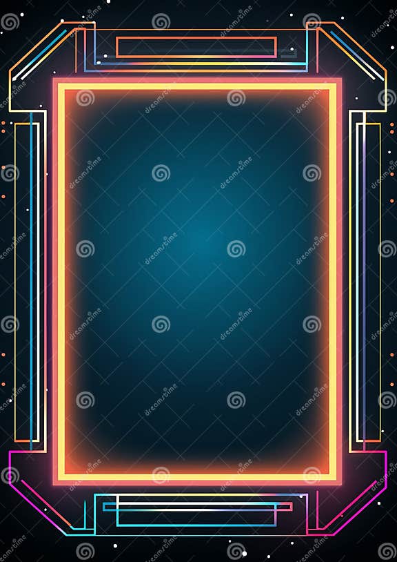 Retro TV Screen Frame 80s Retro Nostalgic Stock Illustration ...