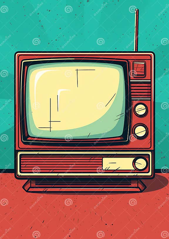 Retro TV Screen Frame 80s Retro Nostalgic Stock Illustration ...