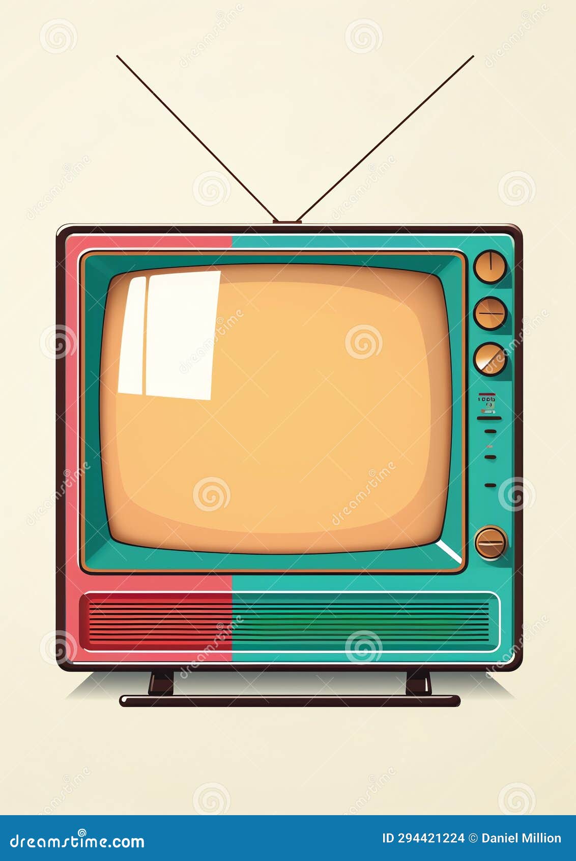 Retro TV Screen Frame 80s Retro Nostalgic Stock Illustration ...