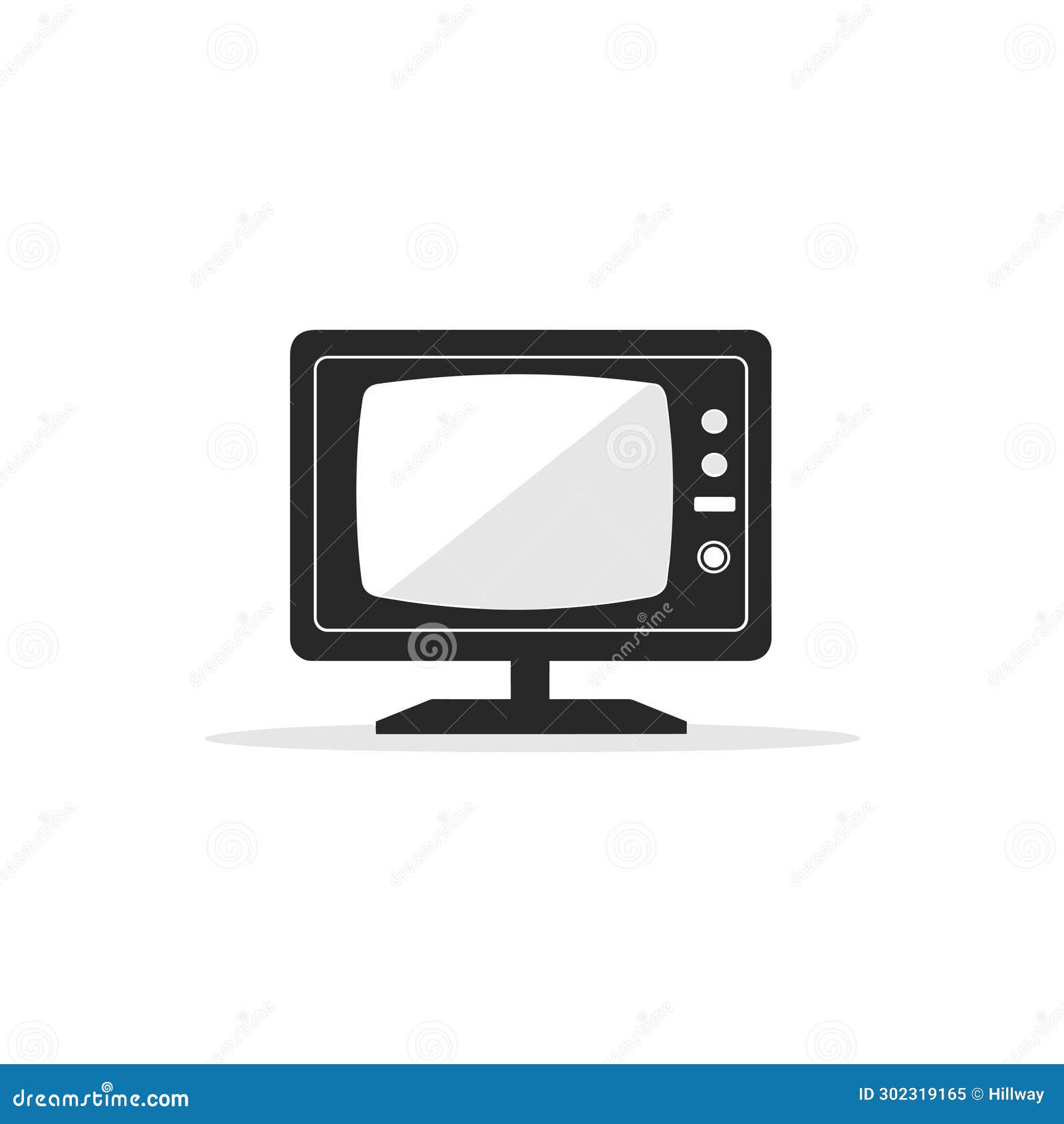 Retro Tv Screen Interface Icon of Multimedia or Television App Vector ...
