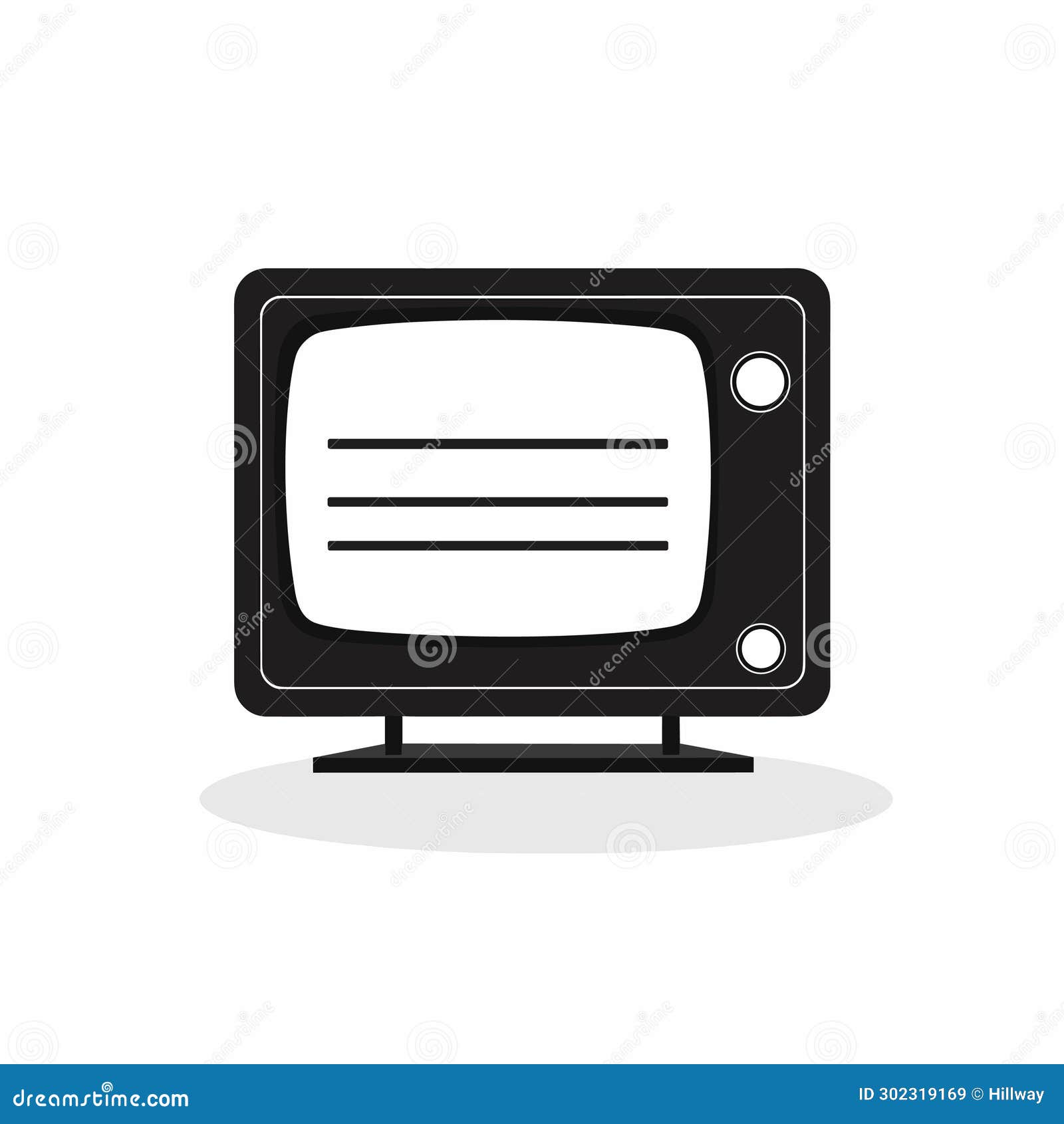 Retro Tv Screen Interface Icon of Multimedia or Television App Vector ...