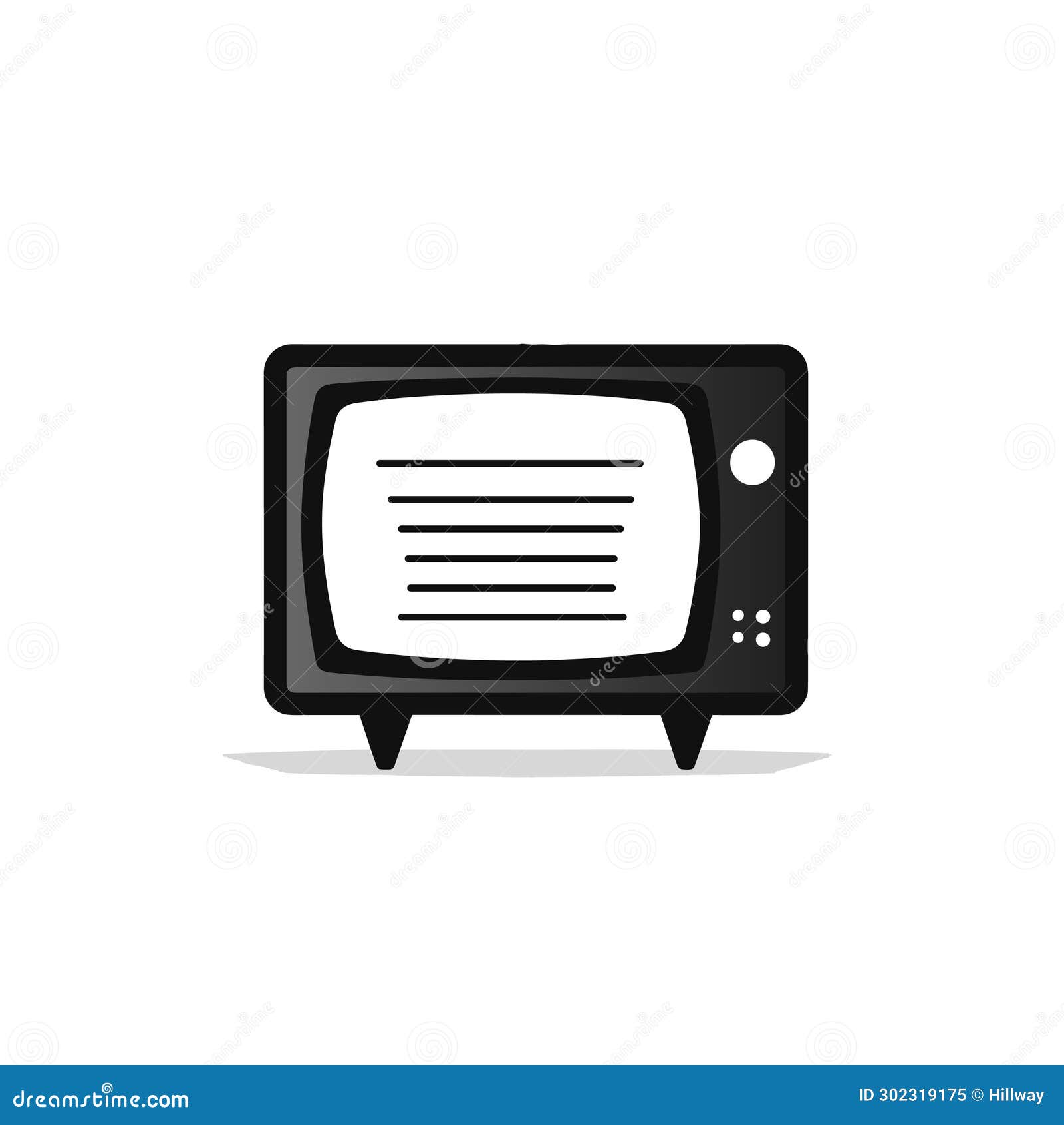 Retro Tv Screen Interface Icon of Multimedia or Television App Vector ...