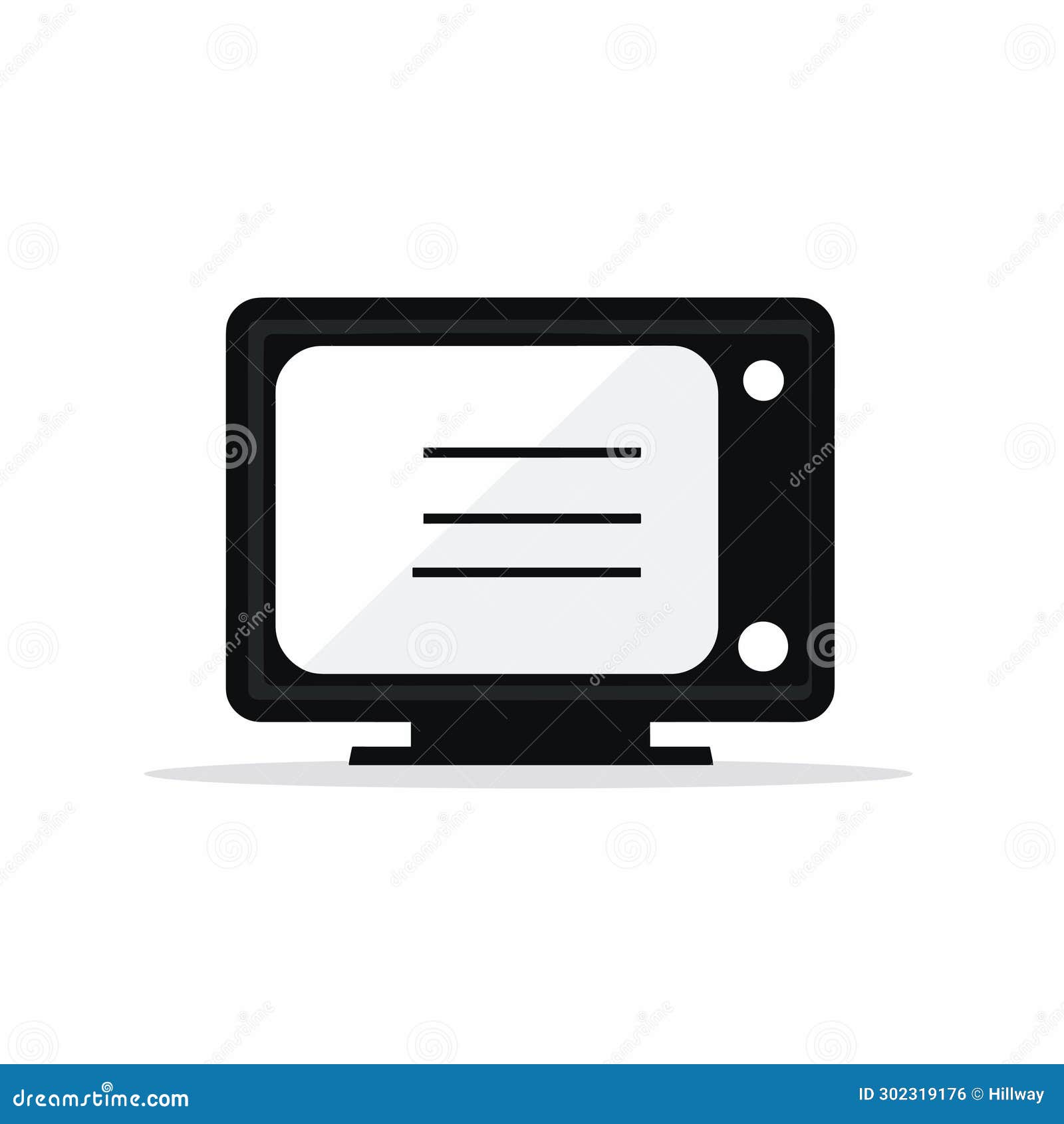 Retro Tv Screen Interface Icon of Multimedia or Television App Vector ...