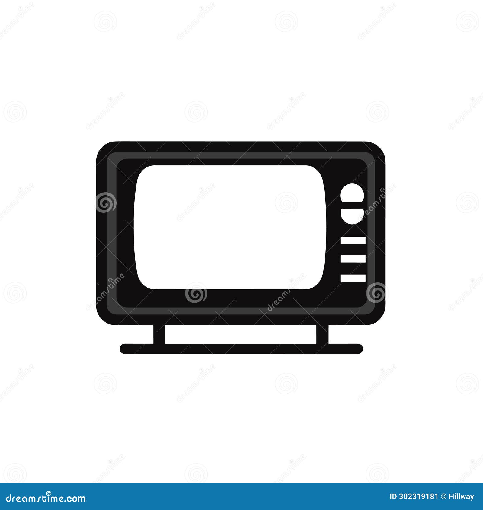 Retro Tv Screen Interface Icon of Multimedia or Television App Vector ...