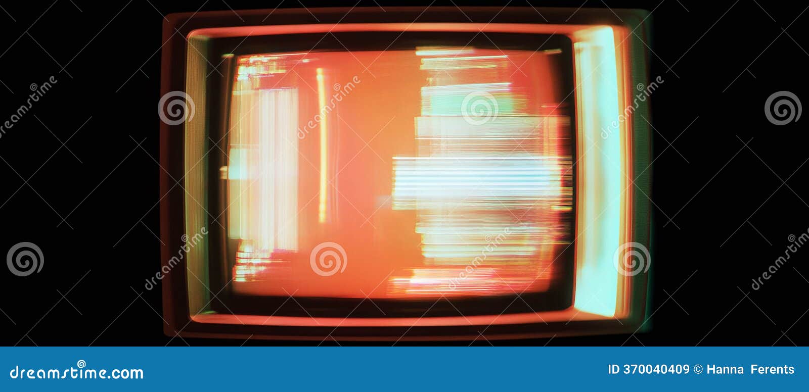 Retro TV Screen Overlay Texture Featuring Rainbow Effect And Color ...