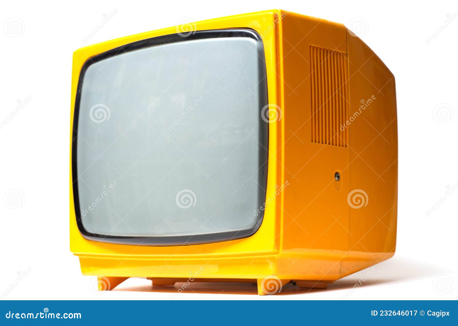 Retro TV set stock image. Image of orange, equipment - 232646017