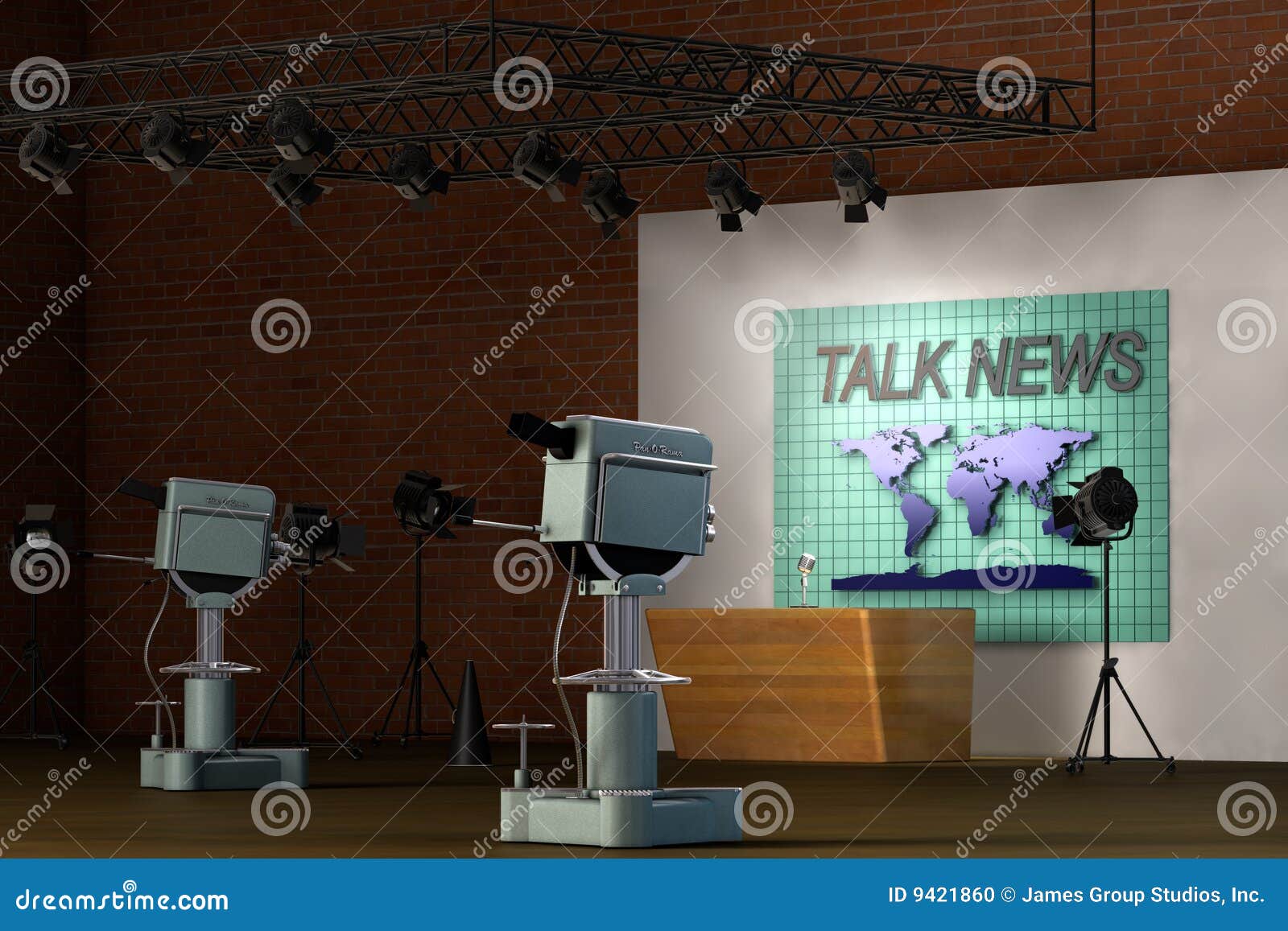 Retro TV Studio stock illustration. Illustration of studio - 9421860