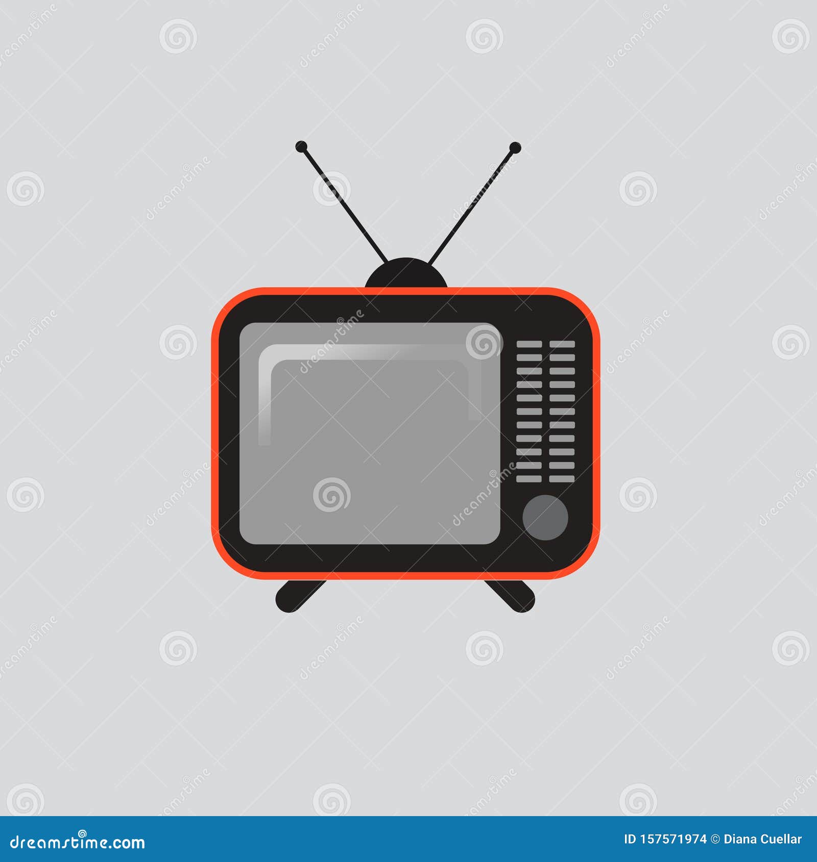 Retro tv vector stock vector. Illustration of cable - 157571974