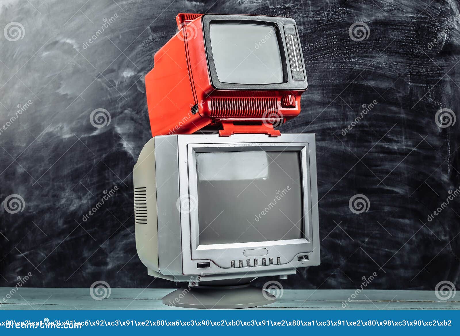 Retro tv stock image. Image of retro, broadcasting, chalk - 249107205