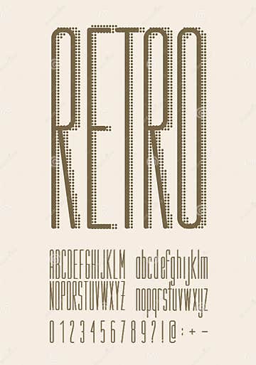 Retro Type Font, Vintage Typography. Stock Vector - Illustration of ...