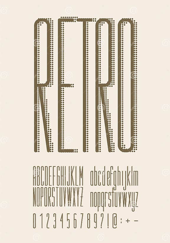Retro Type Font, Vintage Typography. Stock Vector - Illustration of ...