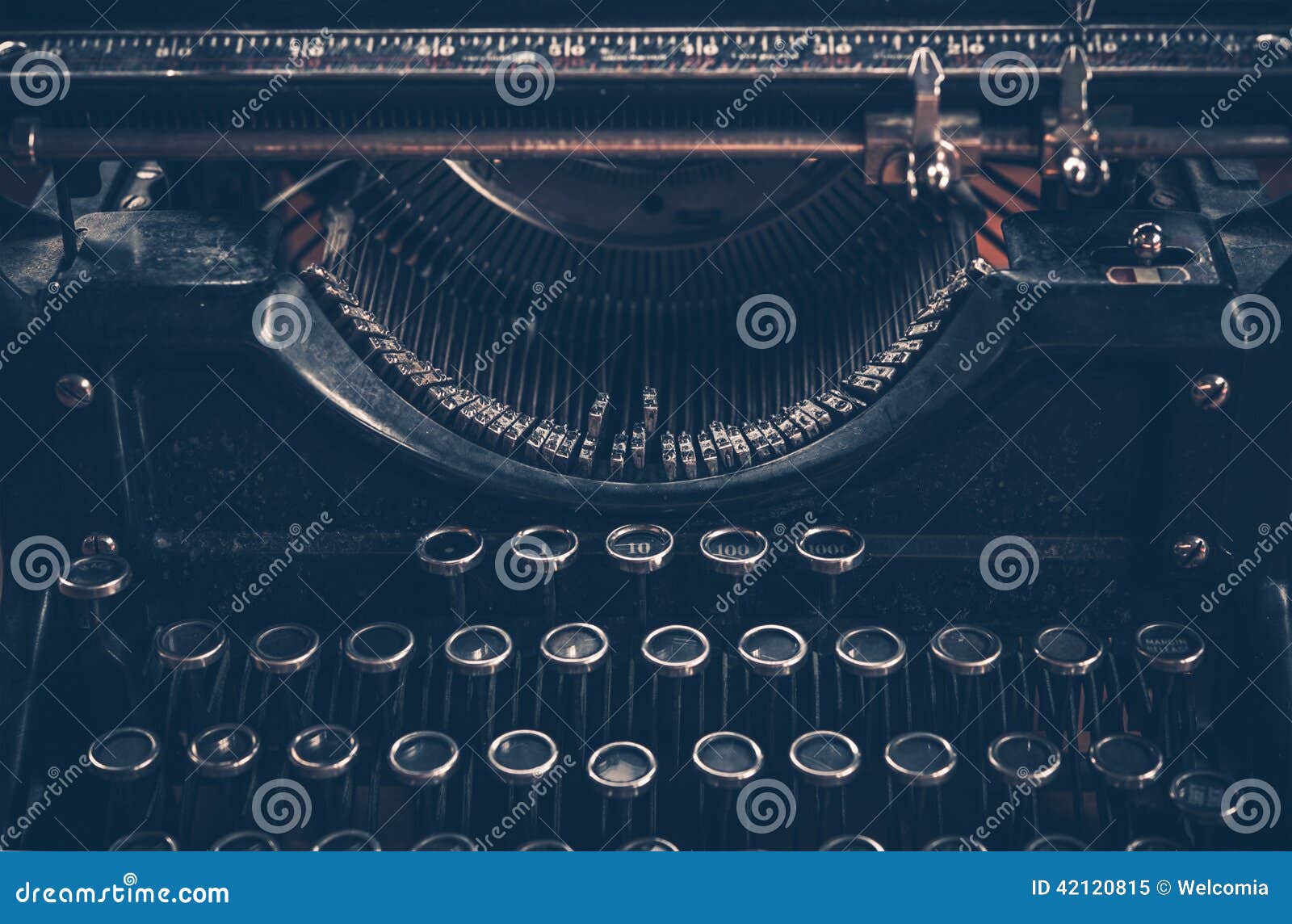 Retro Typewriter stock image. Image of office, metal - 42120815