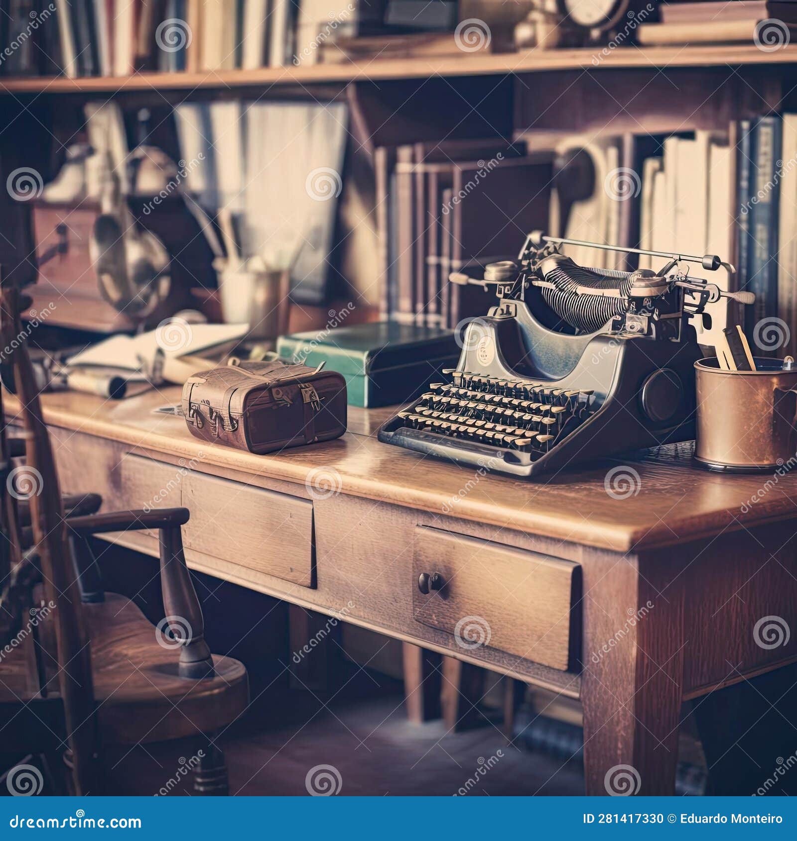 Old Typewriter On A Desk, Concept Of Writing, Journalism, Creating A ...