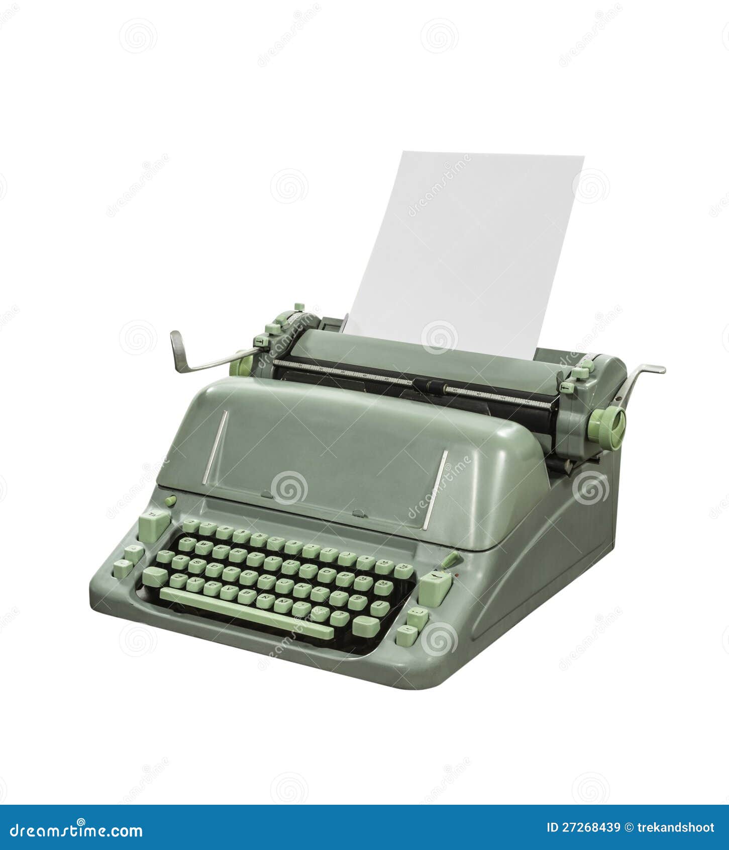 Retro Typewriter Isolated stock image. Image of vintage - 27268439