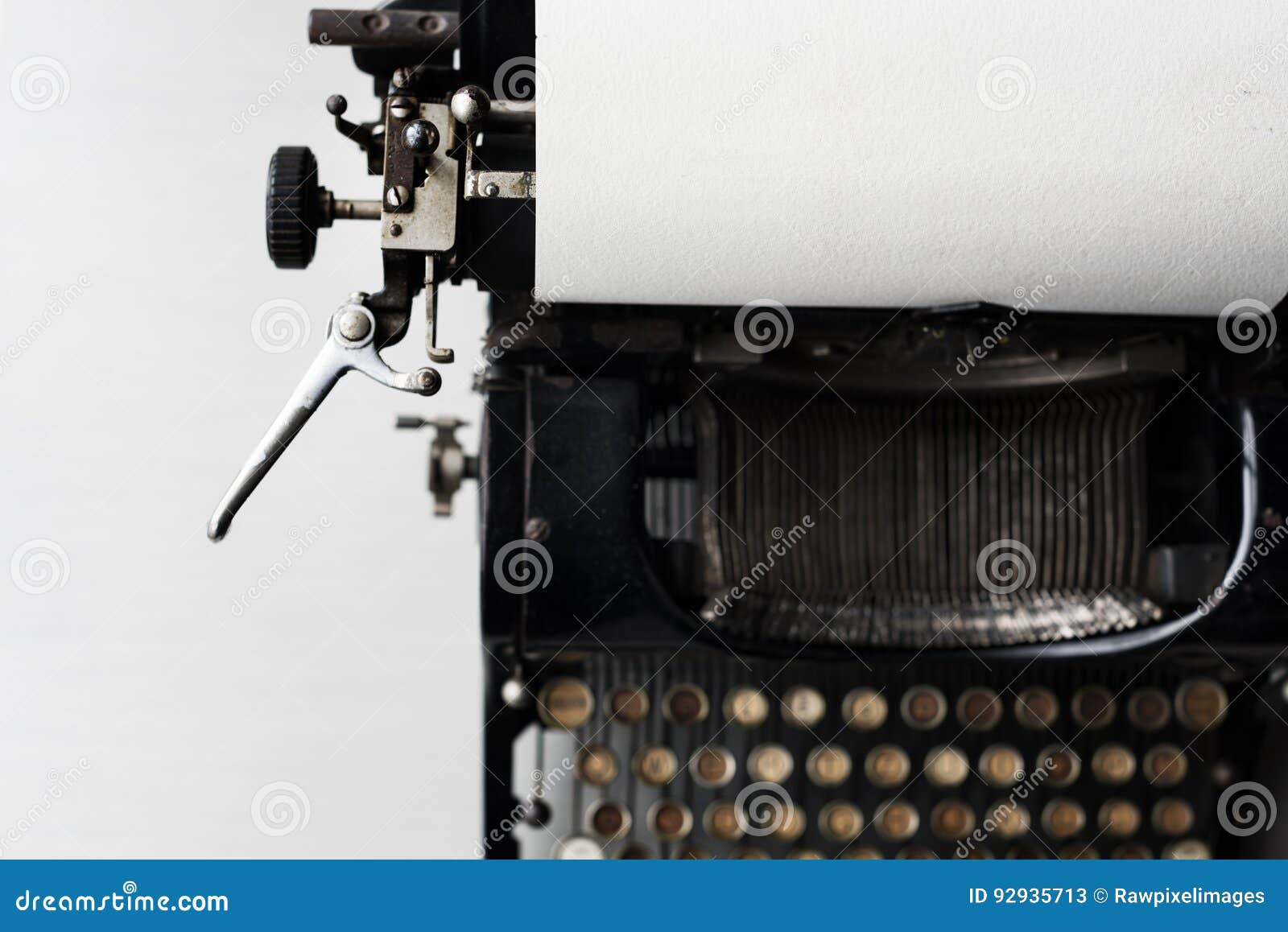 Retro Typewriter Machine Old Style Stock Image - Image of ancient, data ...