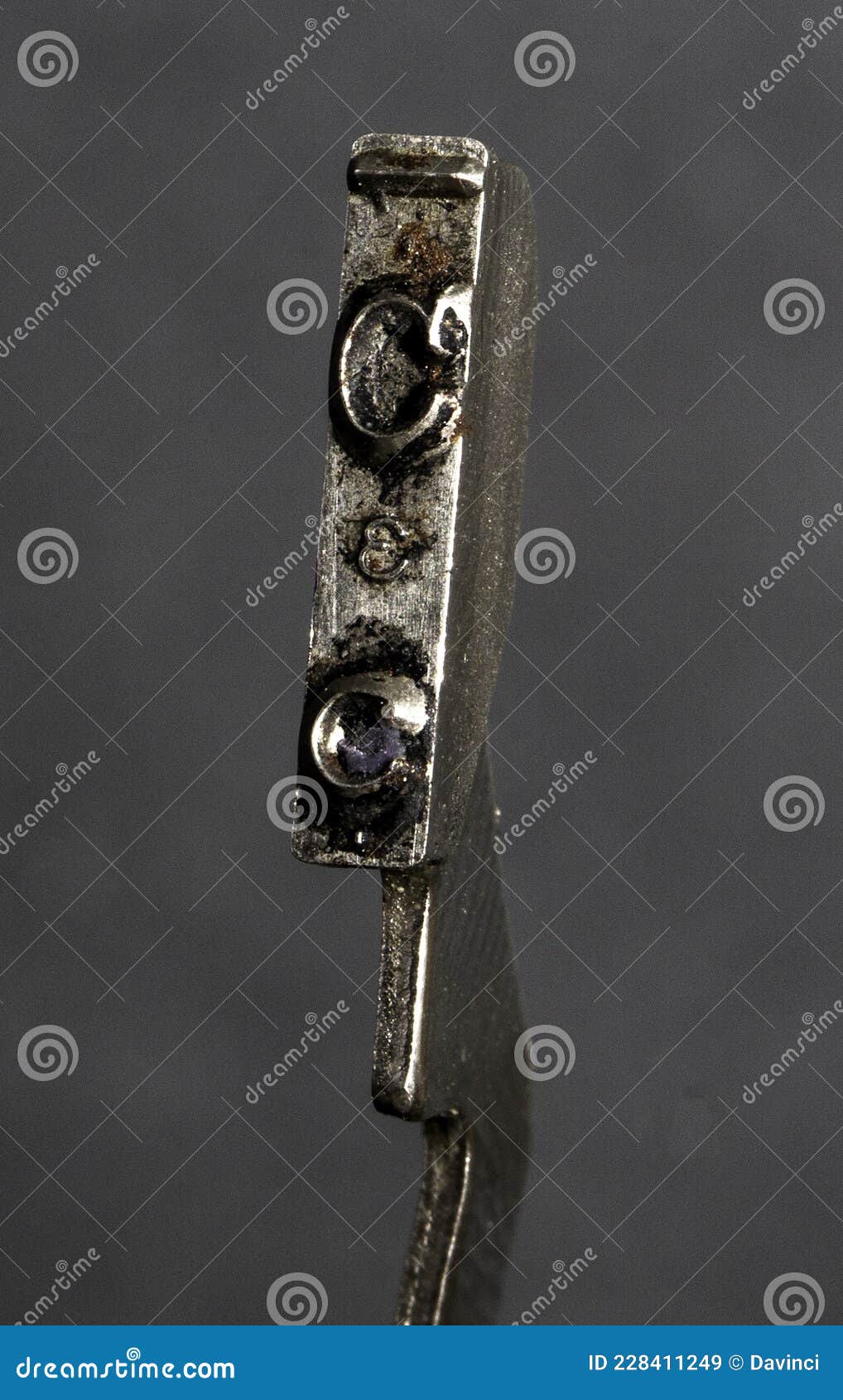 Macro of an Old Typewriter Hammer Letter Stock Image - Image of close ...