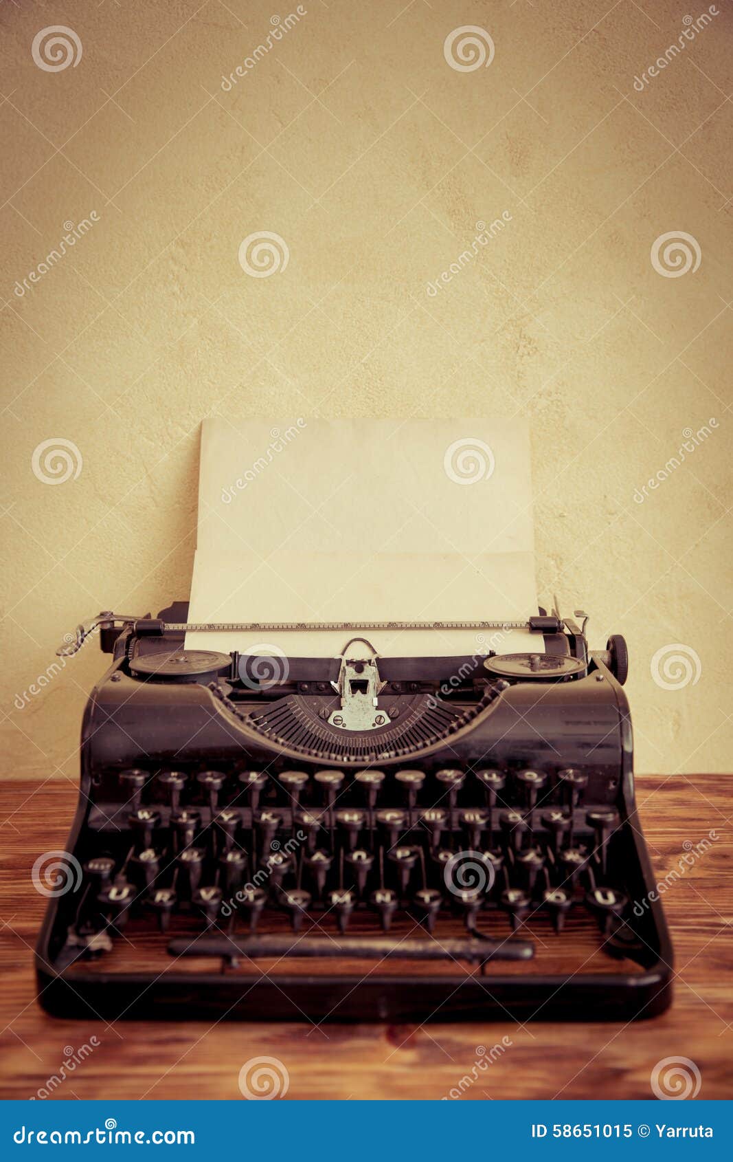 Retro Typewriter With Cyrillic Keyboard Layout Royalty-Free Stock ...