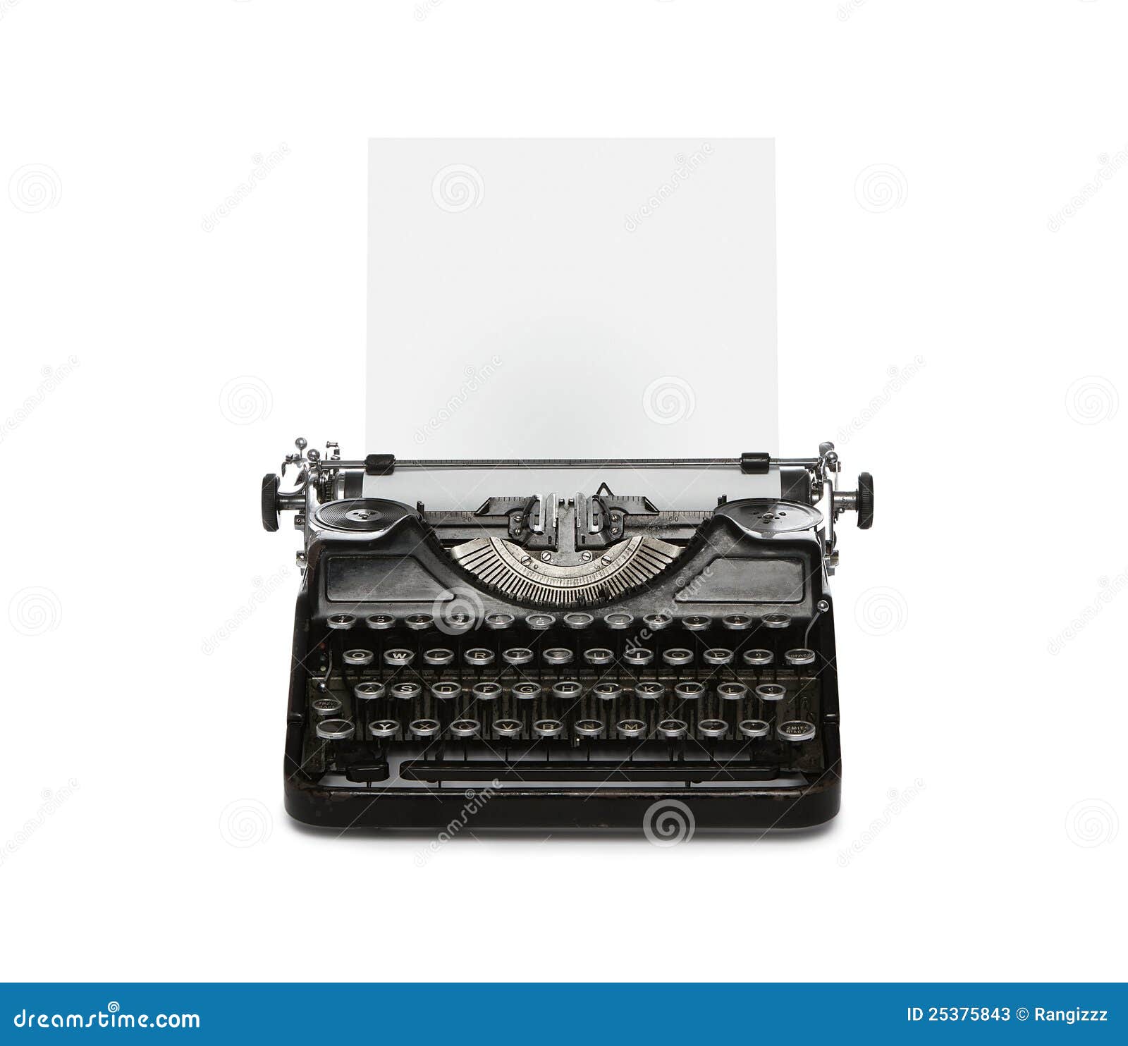 Antique Typewriter With Paper