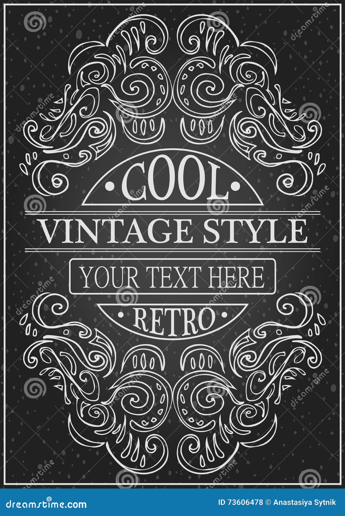 Retro Typographic Design Elements. Template for Design Invitations ...