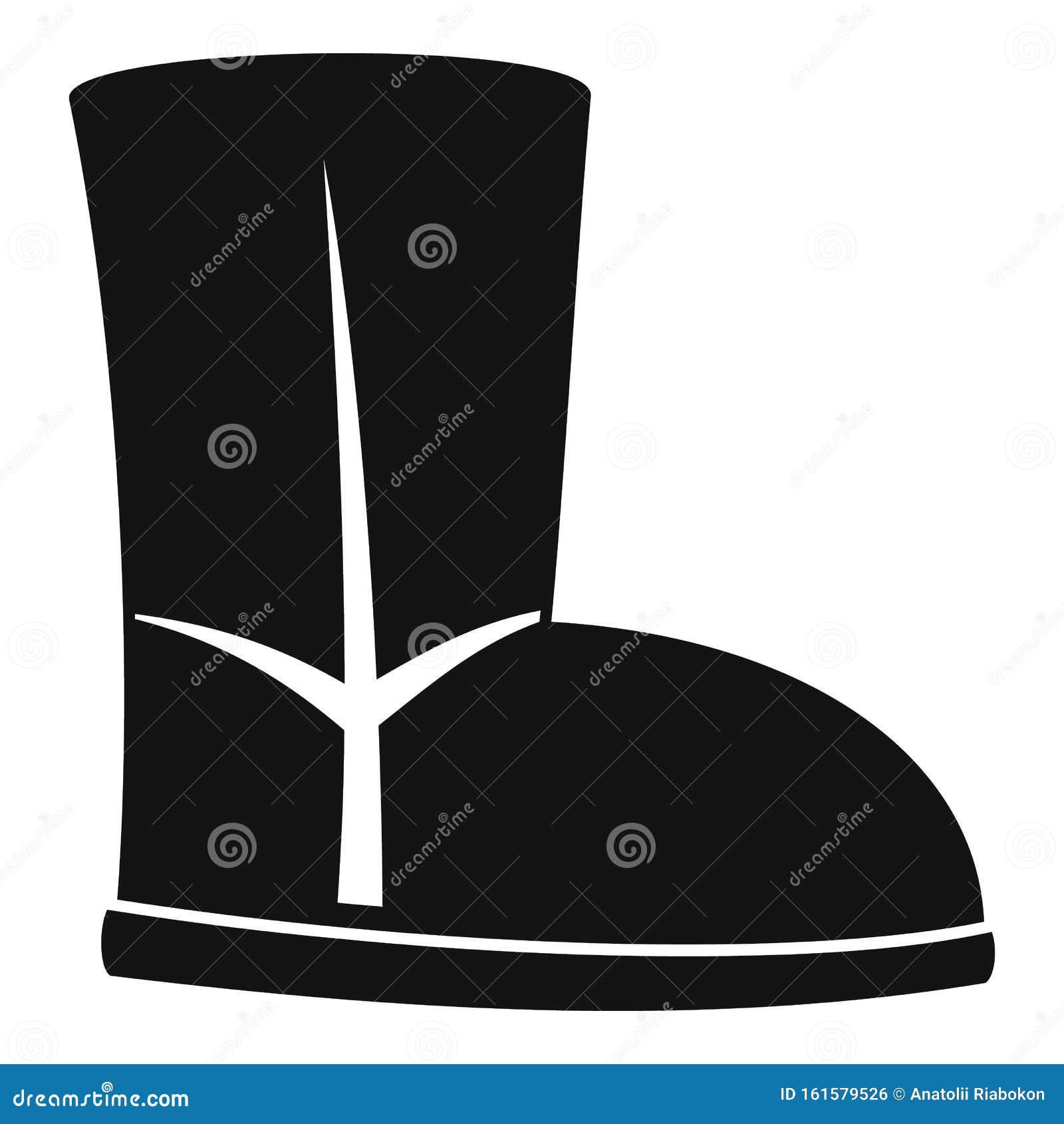 Retro Ugg Boot Icon, Simple Style Stock Vector - Illustration of boot ...