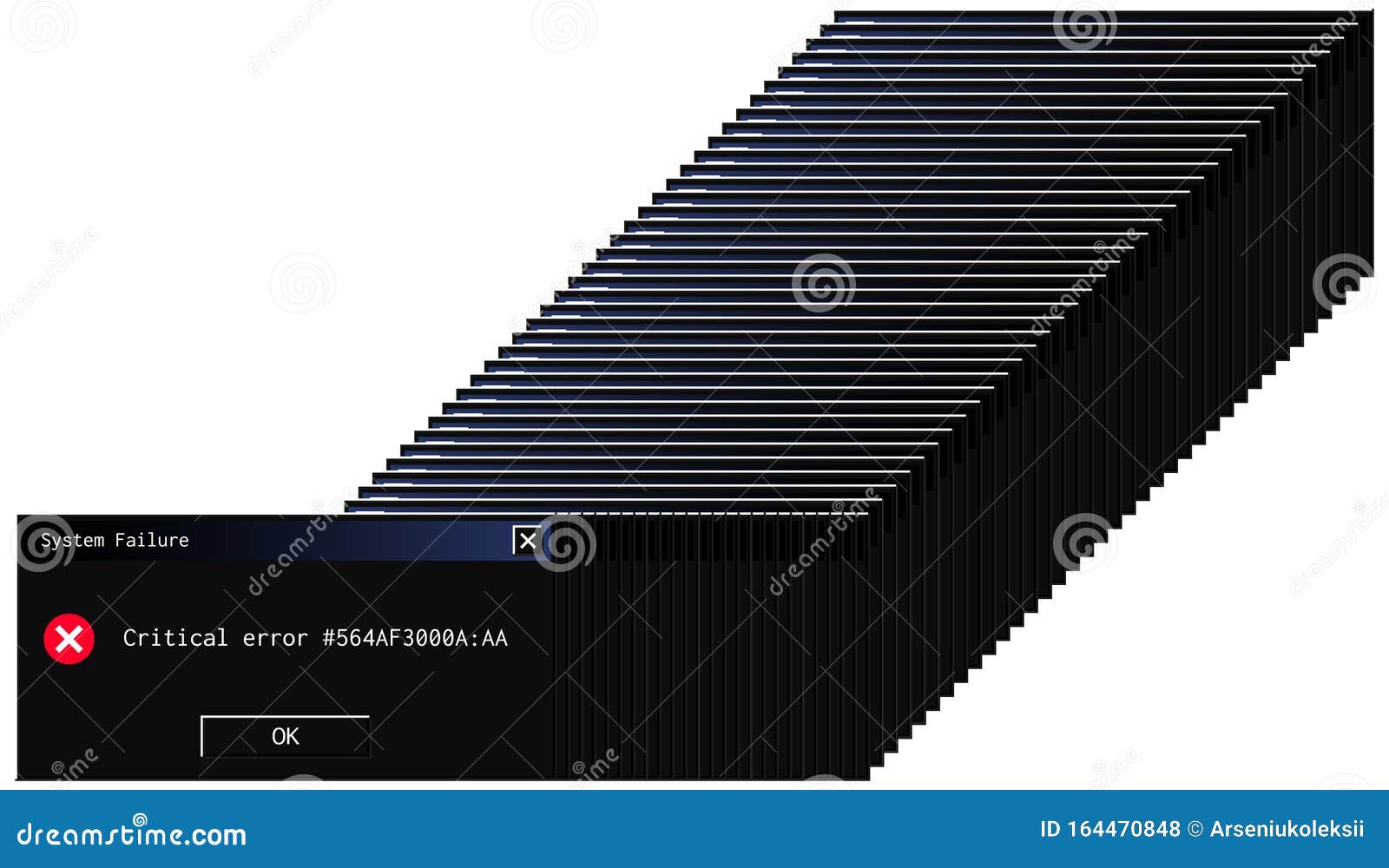 Retro Ui Error Message Window. Stock Vector - Illustration of ...