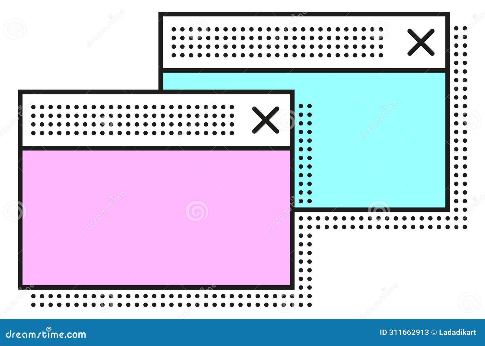 Retro Ui Interface Icon. Vintage Window Frames Stock Vector ...