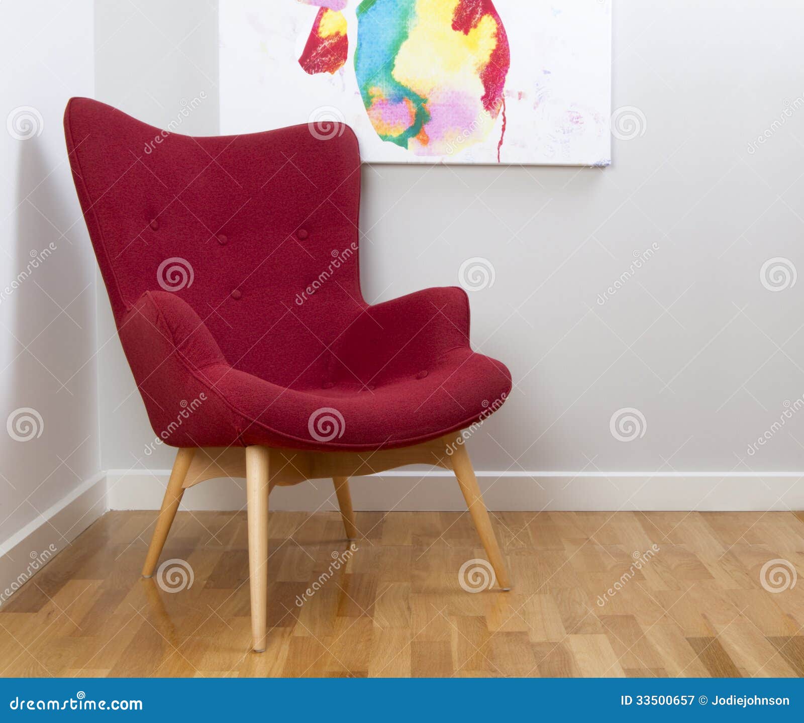 Retro Uitstekende Klassieke Rode Stoel Stock Afbeelding - Image of ...