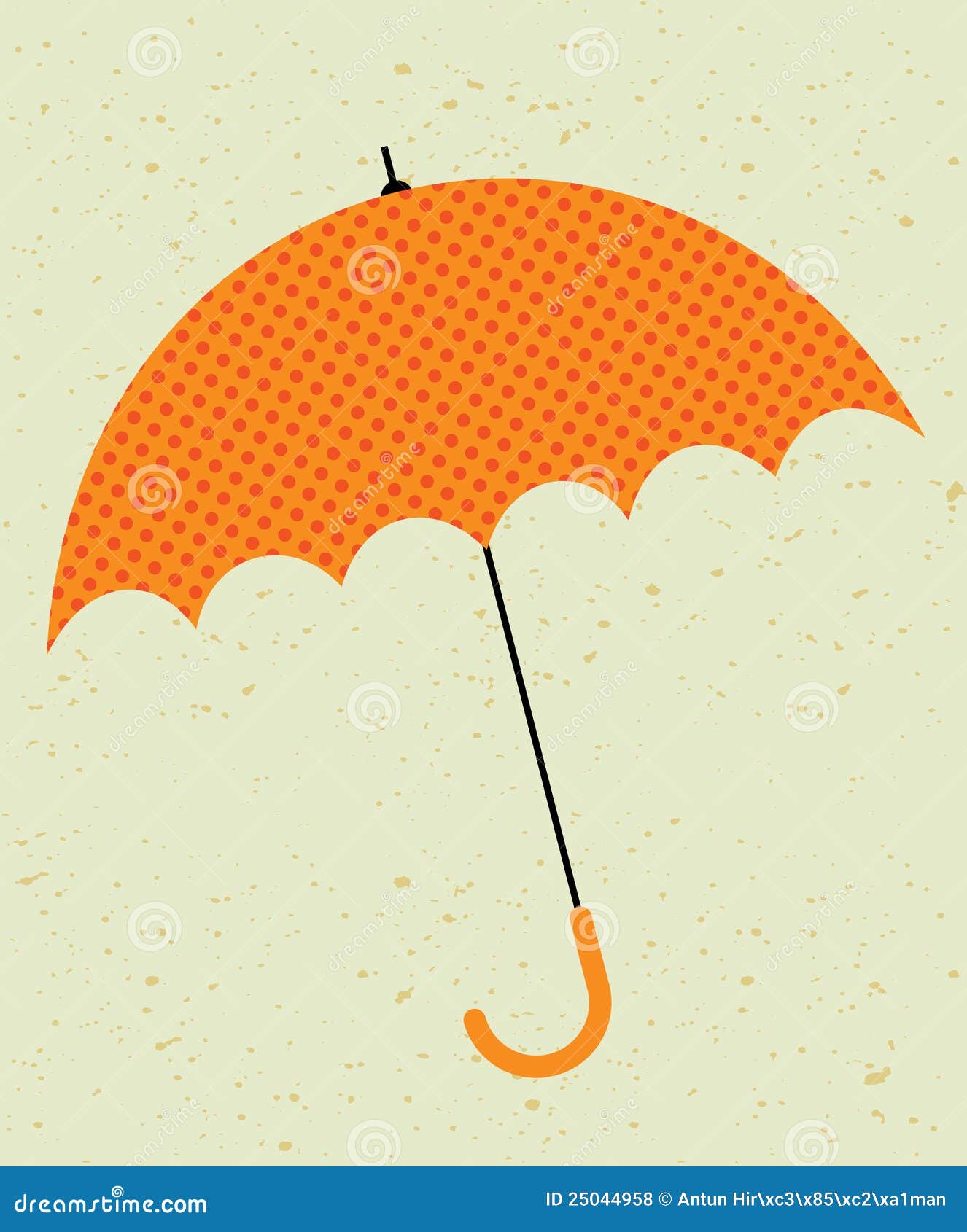 Retro Umbrella. Illustration Stock Vector - Illustration of umbrella ...