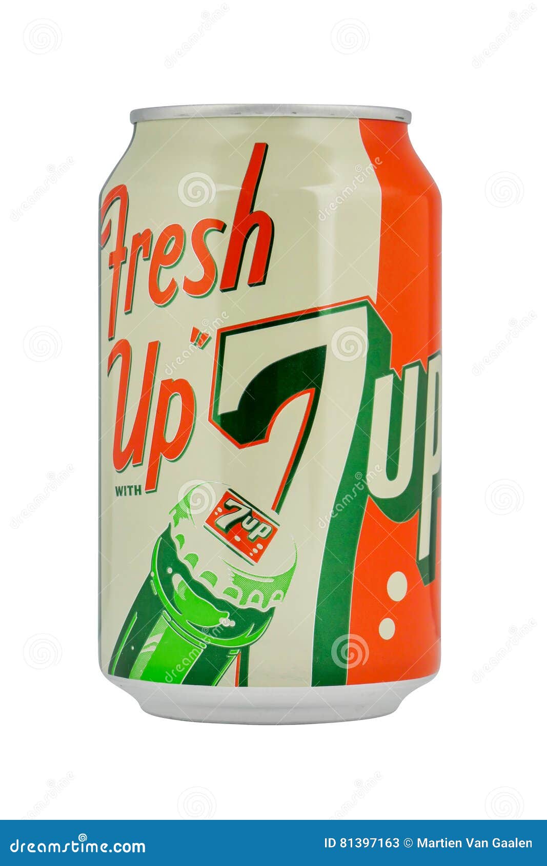 Retro 7UP can. editorial stock photo. Image of design - 81397163
