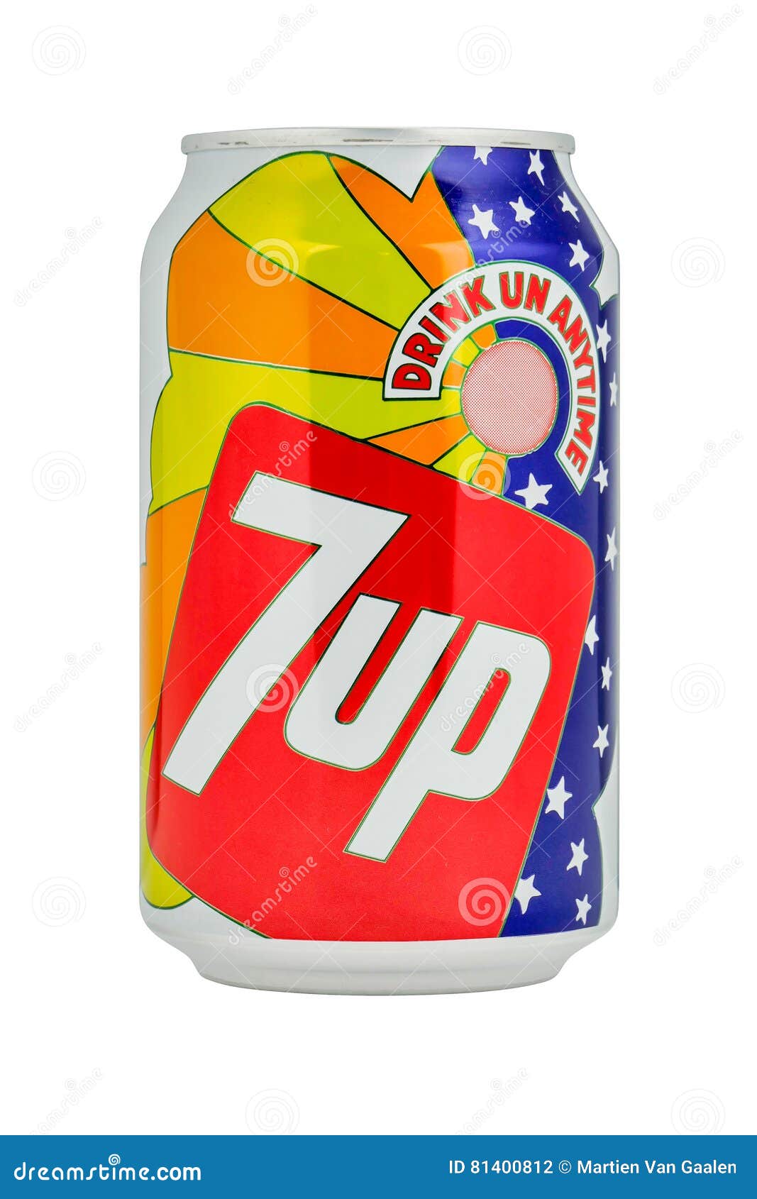 Retro 7UP can. editorial photography. Image of metal - 81400812