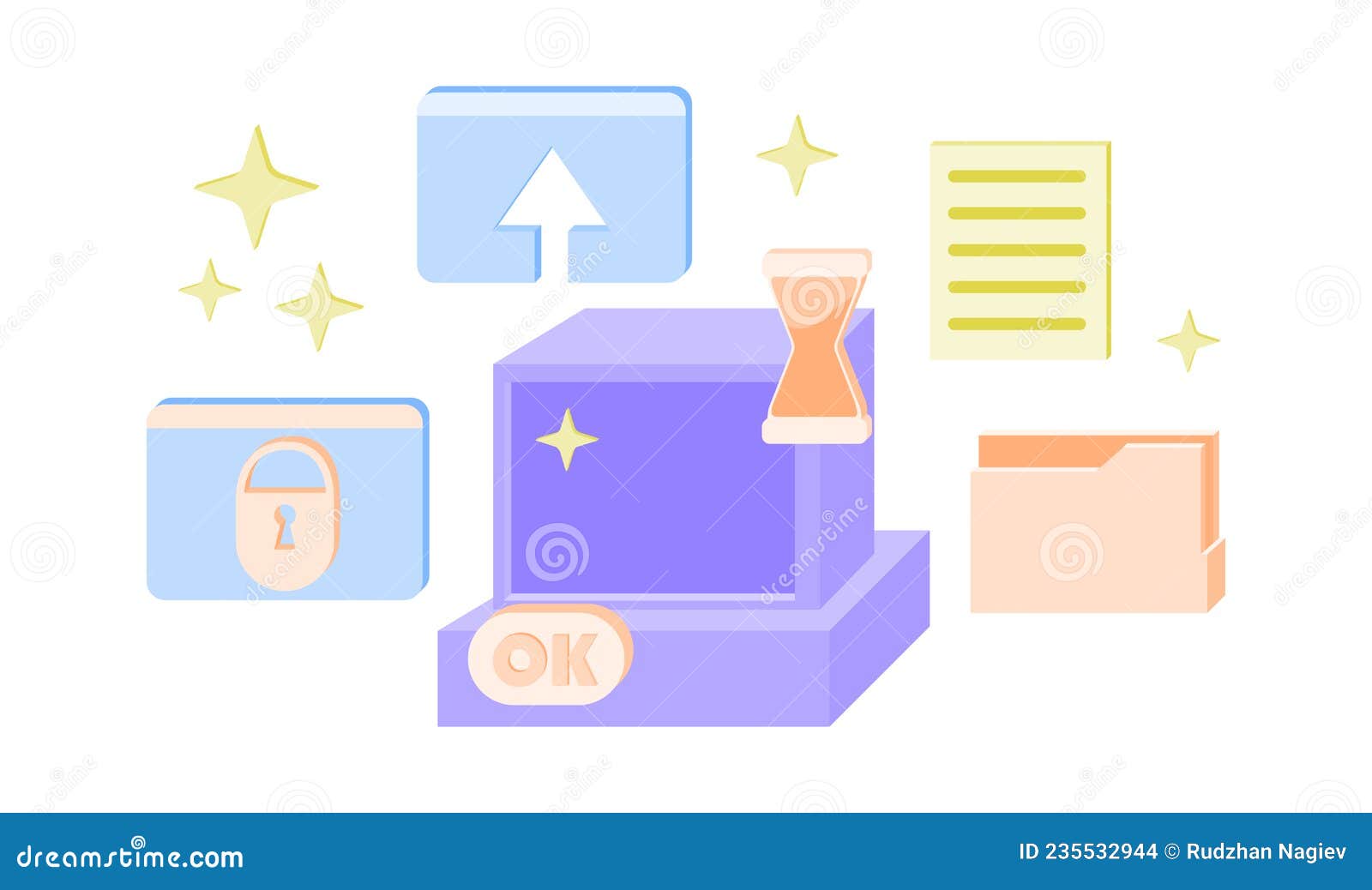 Retro OS User Interface. Vintage Computer Software. Text Command ...