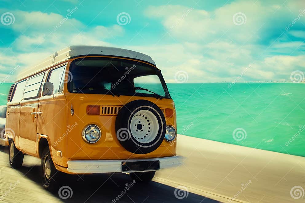 Retro van stock photo. Image of summer, sport, hippie - 10335110