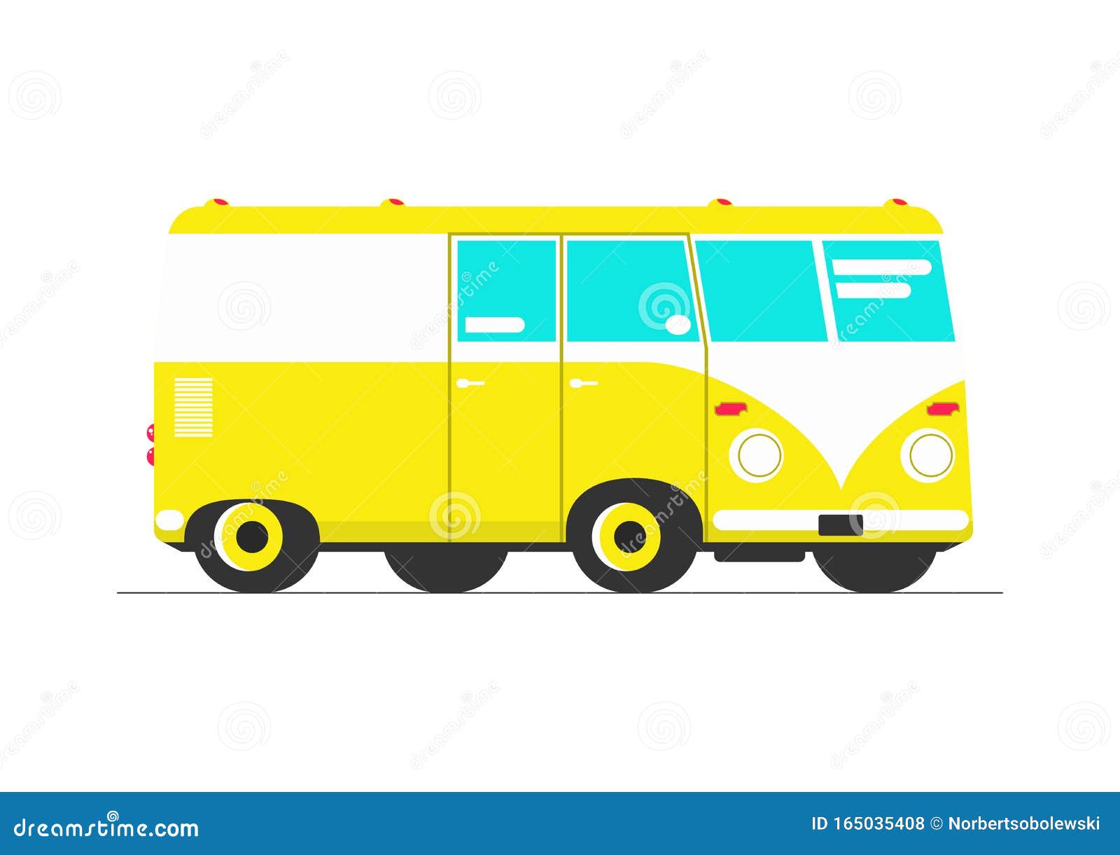 Simplified cartoon van. stock vector. Illustration of vehicle - 165035408