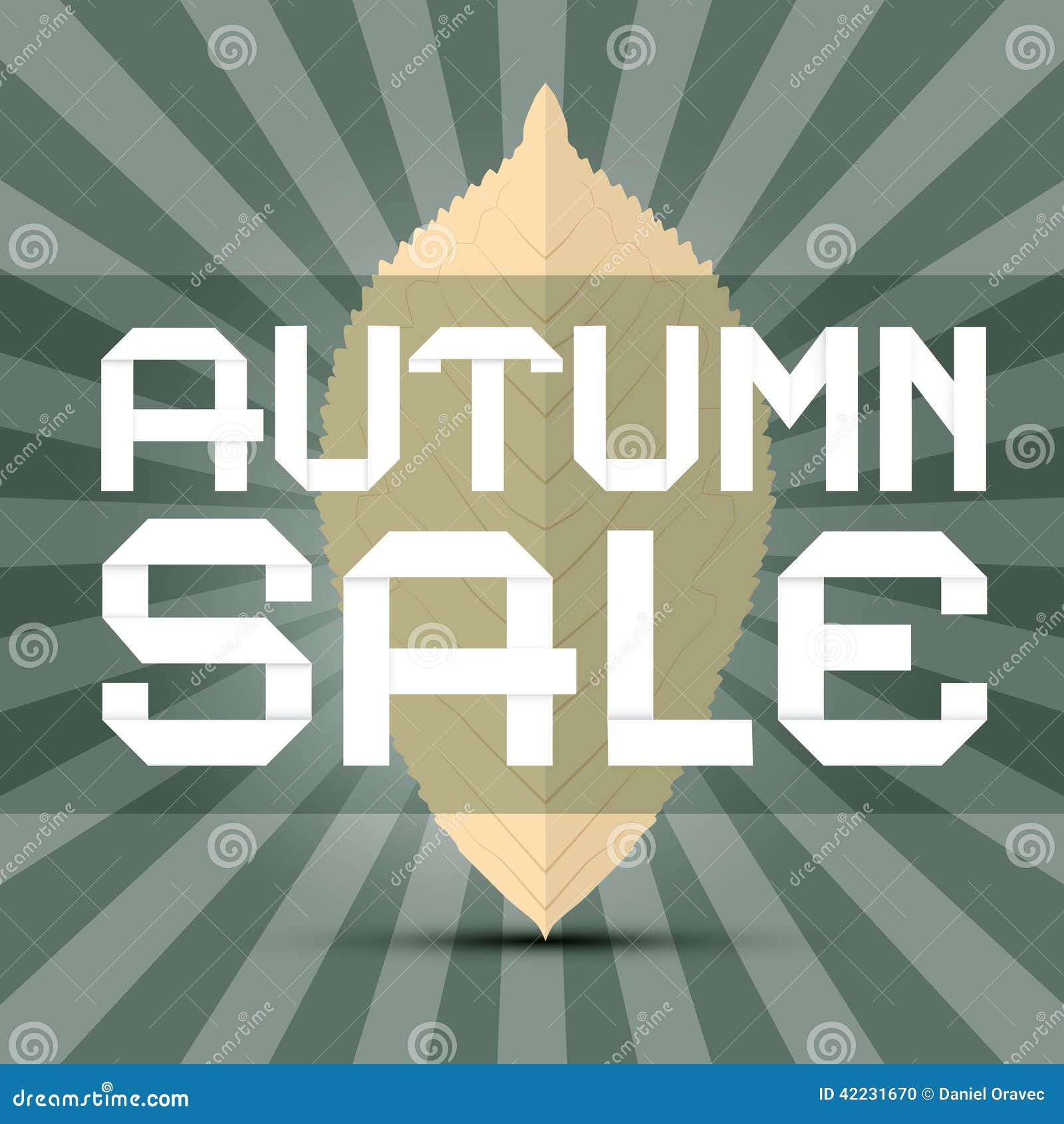 Retro Vector Autumn Sale Title Stock Vector - Illustration of fall ...