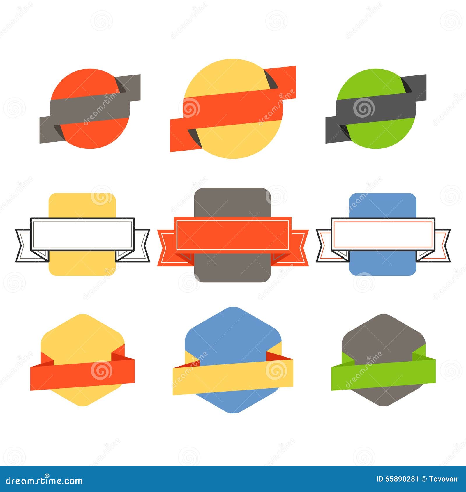 Retro Vector Banners Template Collection Stock Vector - Illustration of ...